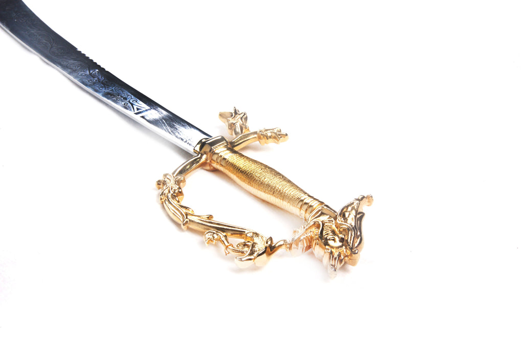 Belly dance Dragon sword silver Blade with golden handle WS – Senoritas ...