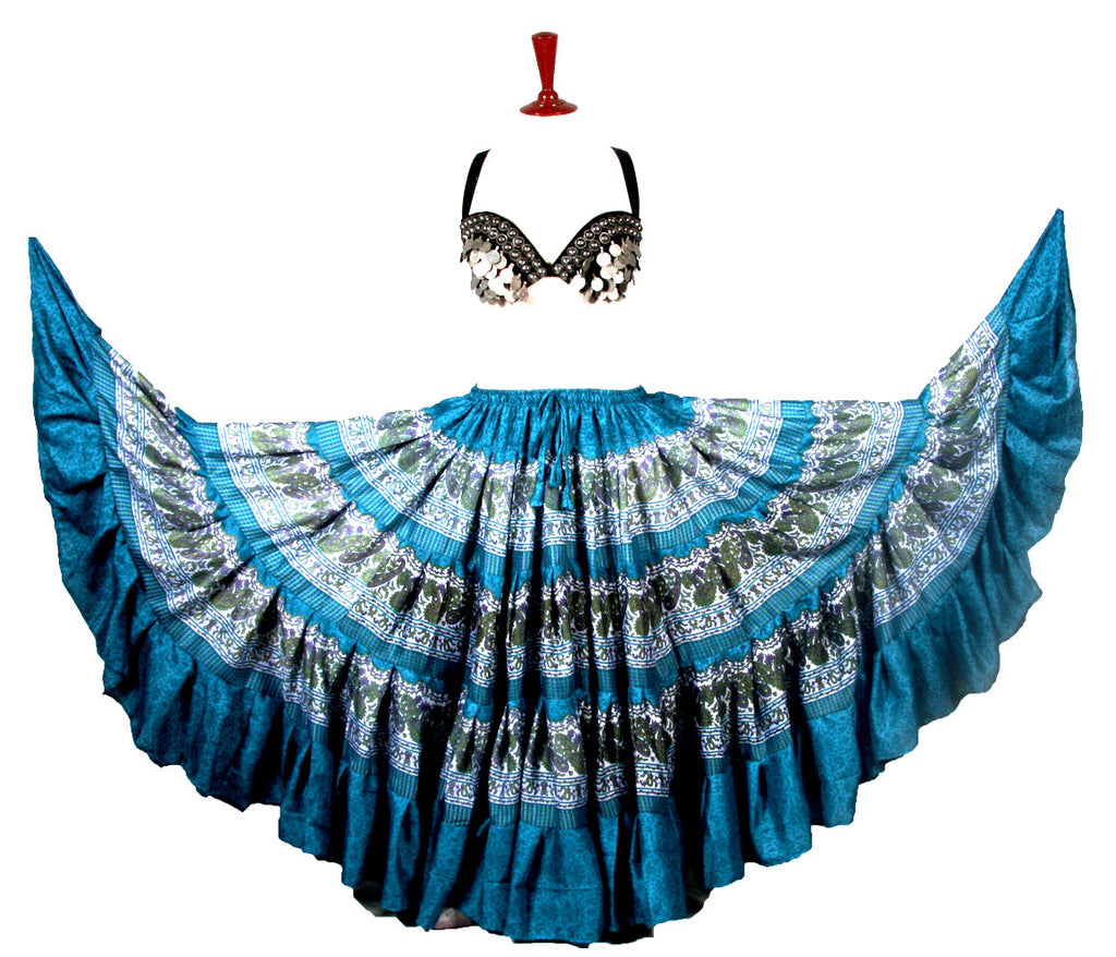 Block Print Skirt Coral Reef Senoritas Tribal Designs